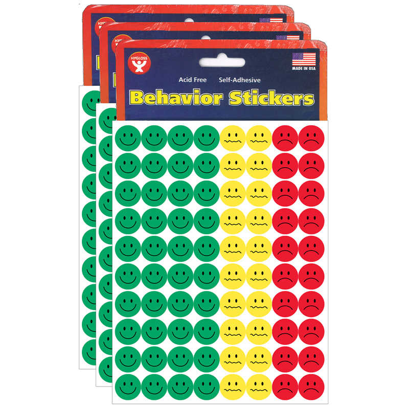 TeachersParadise - Hygloss® Behavior Stickers, 0.5", 1,200 Per Pack, 3 ...