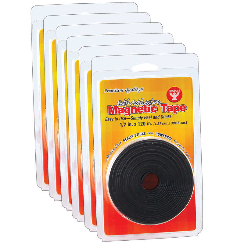 TeachersParadise - Hygloss® Self-Adhesive Magnetic Tape Roll, 1/2" x ...