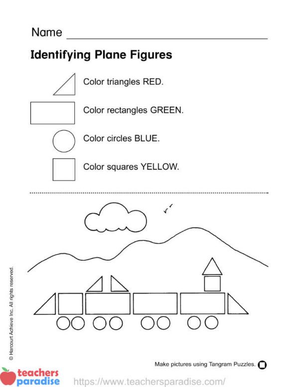Identifying Plane Figures by Harcourt Achieve Inc - TeachersParadise