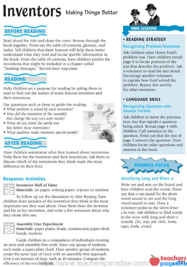 Inventors Making Things Better - Pair-It Emergent Reader Activity by ...