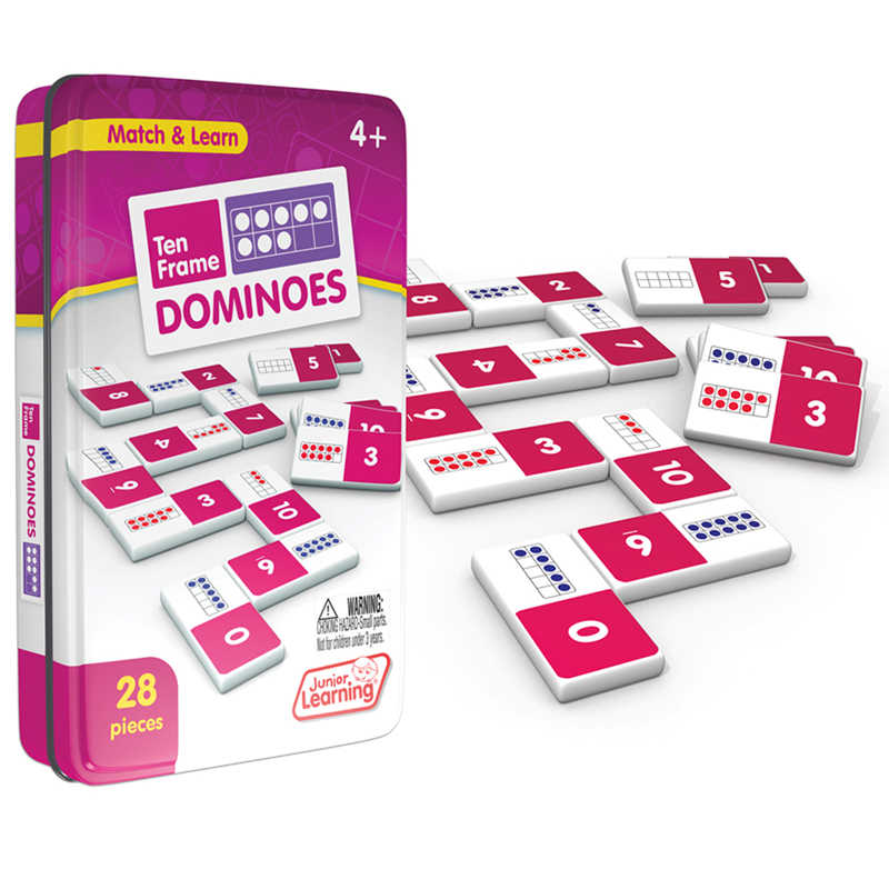 TeachersParadise - Junior Learning® Ten Frames Dominoes, 2 Sets - JRL479-2