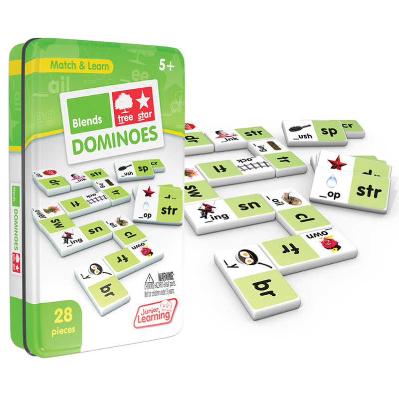 TeachersParadise - Junior Learning® Blends Dominoes, 2 Sets - JRL494-2