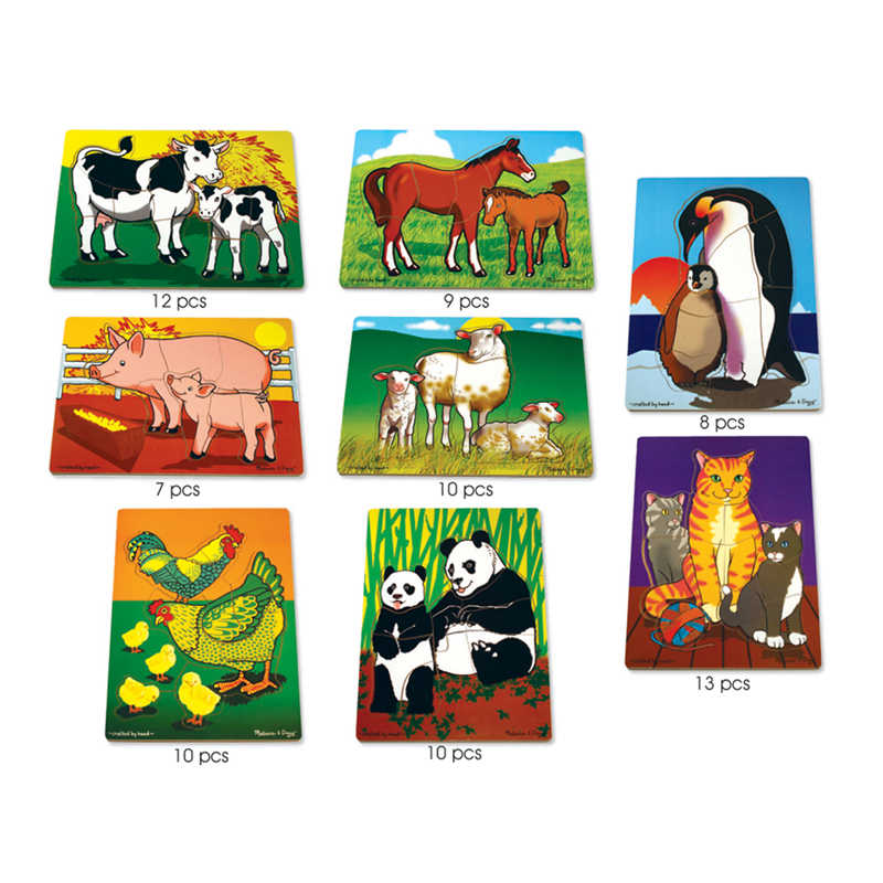 TeachersParadise - Melissa & Doug Mothers and Baby Animals Puzzle Set ...