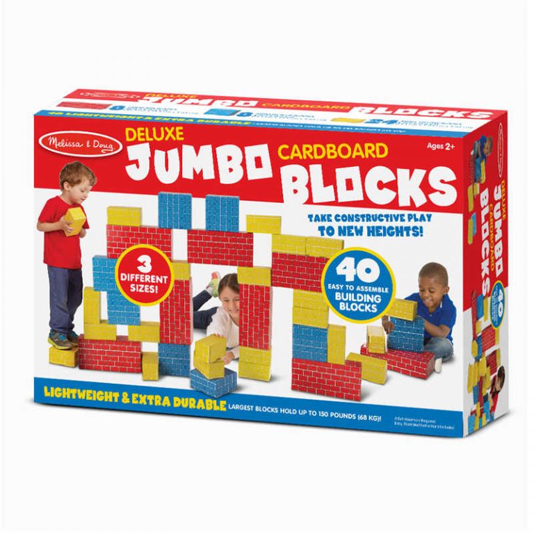 TeachersParadise - Melissa & Doug Deluxe Jumbo Cardboard Blocks - 40 ...