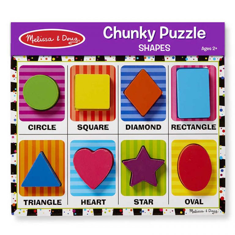 TeachersParadise - Melissa & Doug Shapes Chunky Puzzle, 9" x 12", 8 ...
