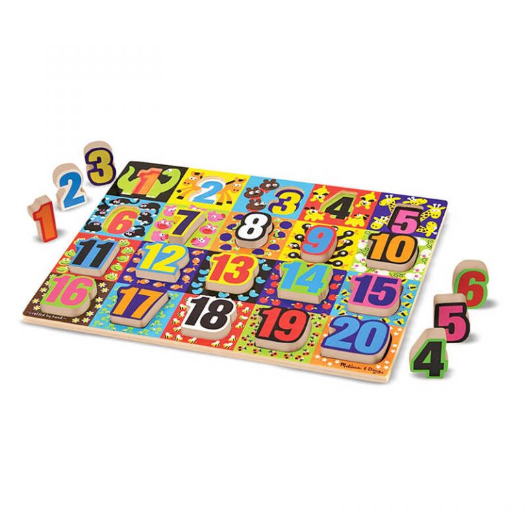 TeachersParadise - Melissa & Doug Jumbo Numbers Chunky Puzzle, 12" x 16 ...