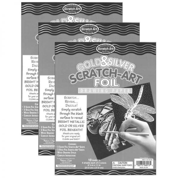 TeachersParadise - Melissa & Doug Gold & Silver Scratch-Art® Foil ...
