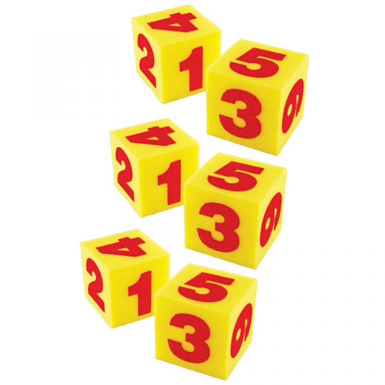 TeachersParadise - Learning Resources Giant Soft Numeral Cubes, 2 Per ...