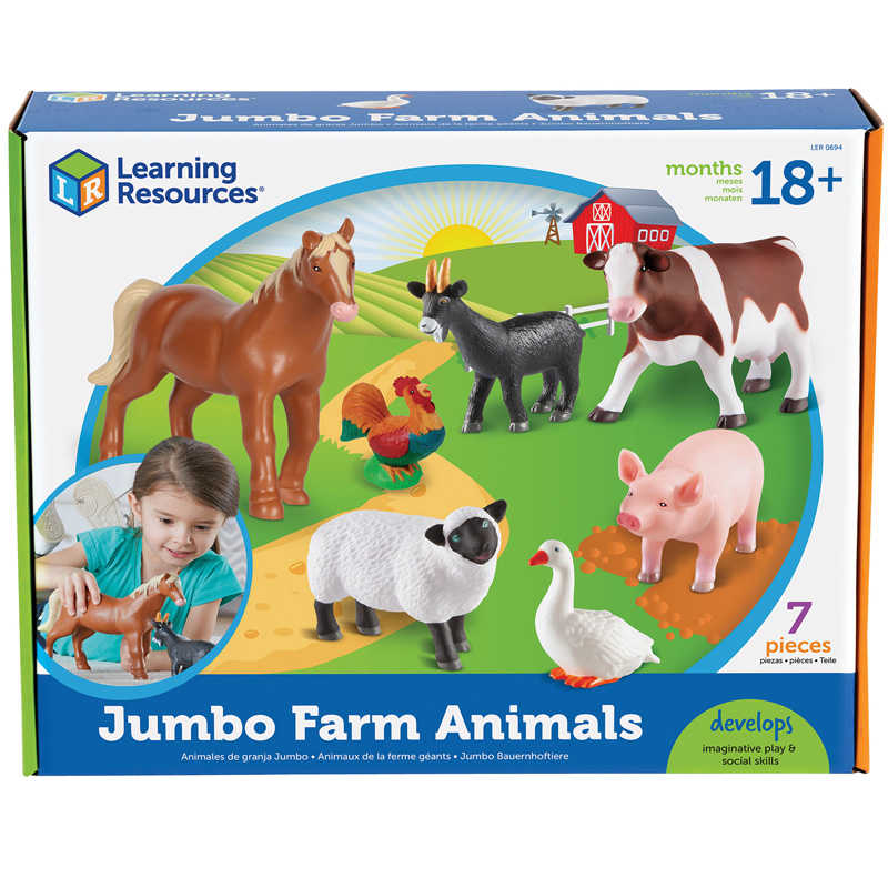 TeachersParadise - Learning Resources Jumbo Farm Animals, Set of 7 ... TeachersParadise - Learning Resources Jumbo Farm Animals, Set of 7 ...