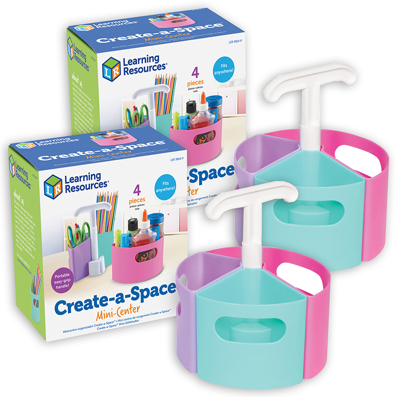 TeachersParadise - Learning Resources Create-A-Space™ Mini-Center Pastel, Pack of 2 - LER3810P-2