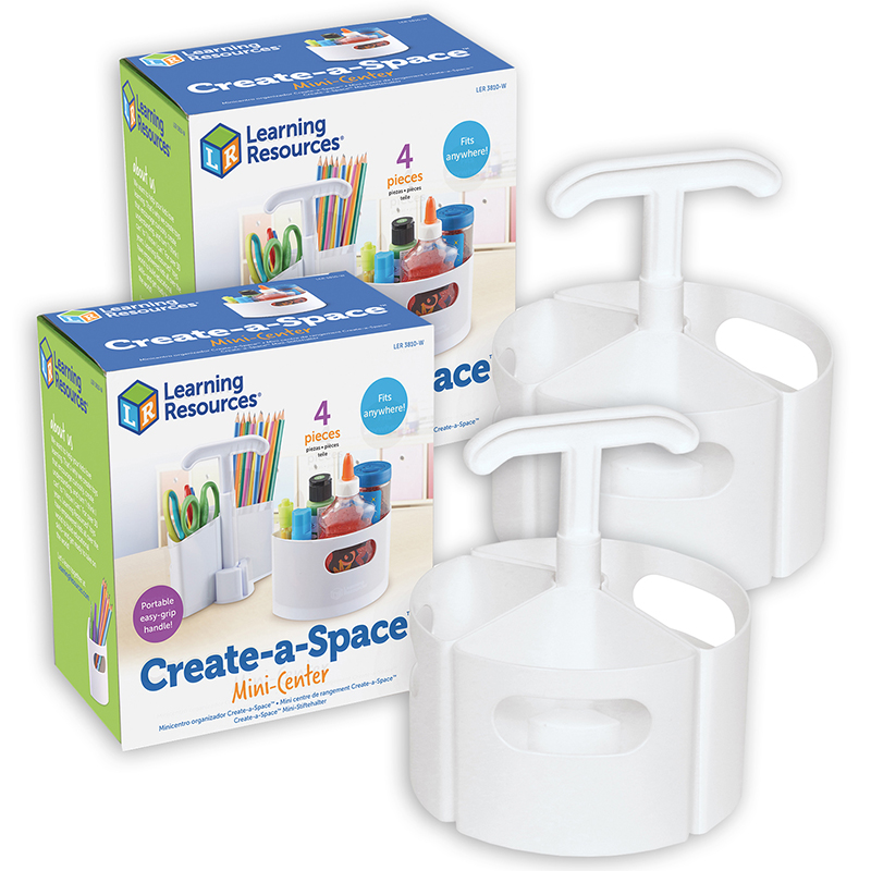 TeachersParadise - Learning Resources Create-A-Space™ Mini-Center White, Pack of 2 - LER3810W-2