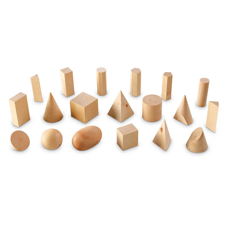 TeachersParadise - Learning Resources Wooden Geometric Solids, Set of ... TeachersParadise - Learning Resources Wooden Geometric Solids, Set of ...