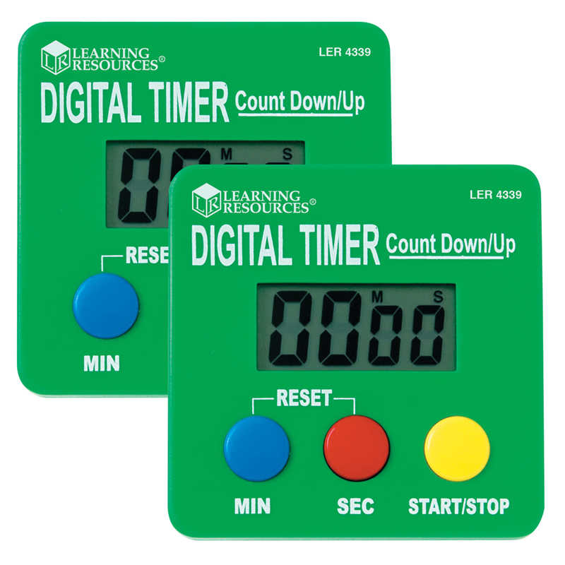 TeachersParadise - Learning Resources Digital Timer, Pack of 2 - LER4339-2