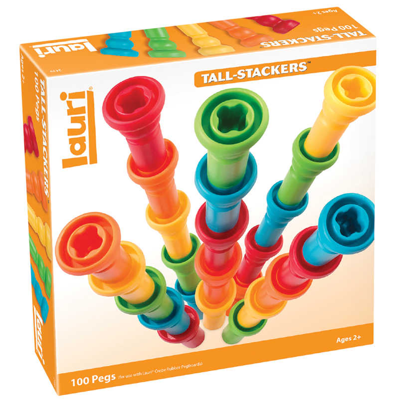 TeachersParadise - Lauri® Tall-Stacker™ Pegs, Pack of 100 - LR-2439