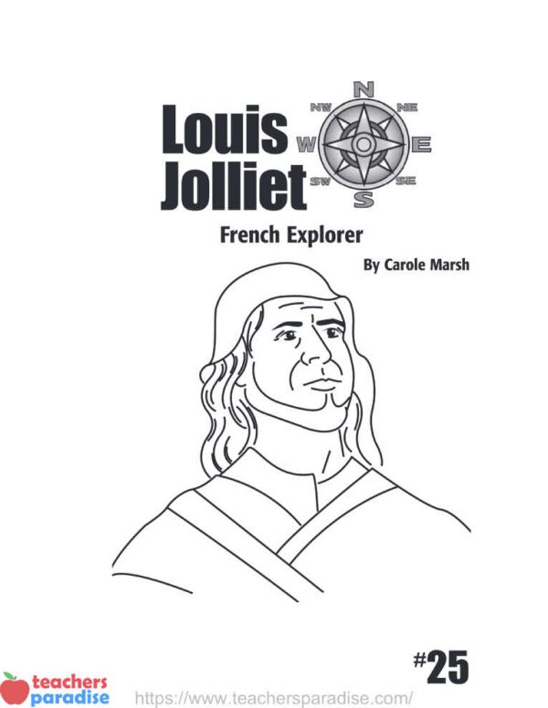 Louis Jolliet - French Explorer Activity Book & Coloring Pages by ...