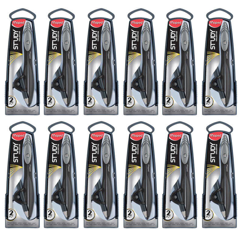 TeachersParadise - Maped® Metal Study Compass, Pack of 12 - MAP119410TA-12