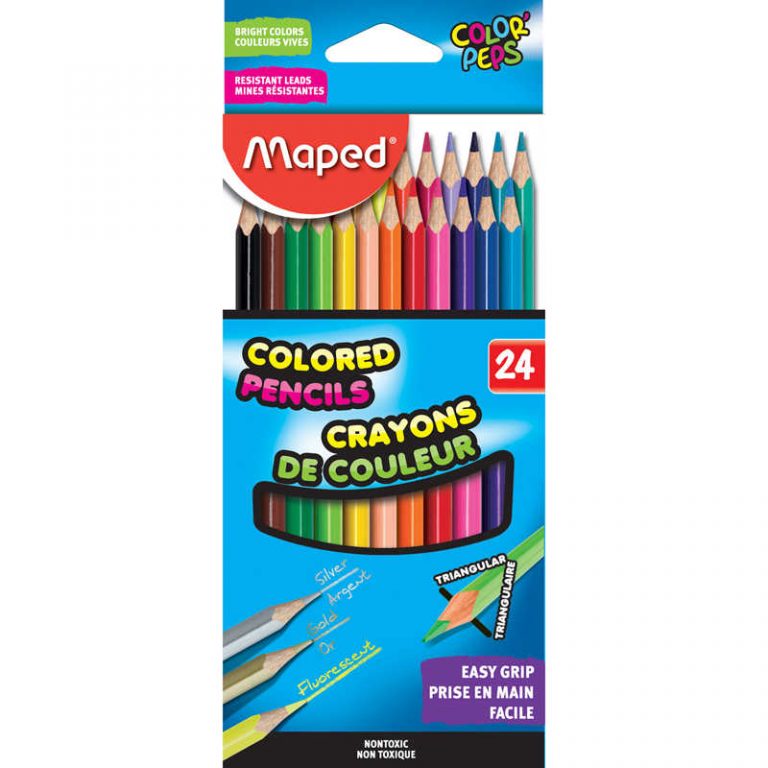 TeachersParadise - Maped® Triangular Colored Pencils, 24 Colors ...