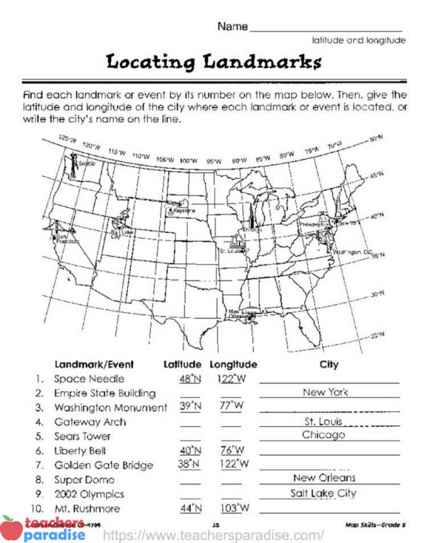 Map Skills for Grade 5 Social Studies by Carson Dellosa CD-4704 ...