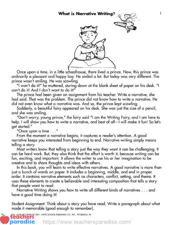 Narrative Writing For Grade 4 8 By Hayes School Publishing H L023R 