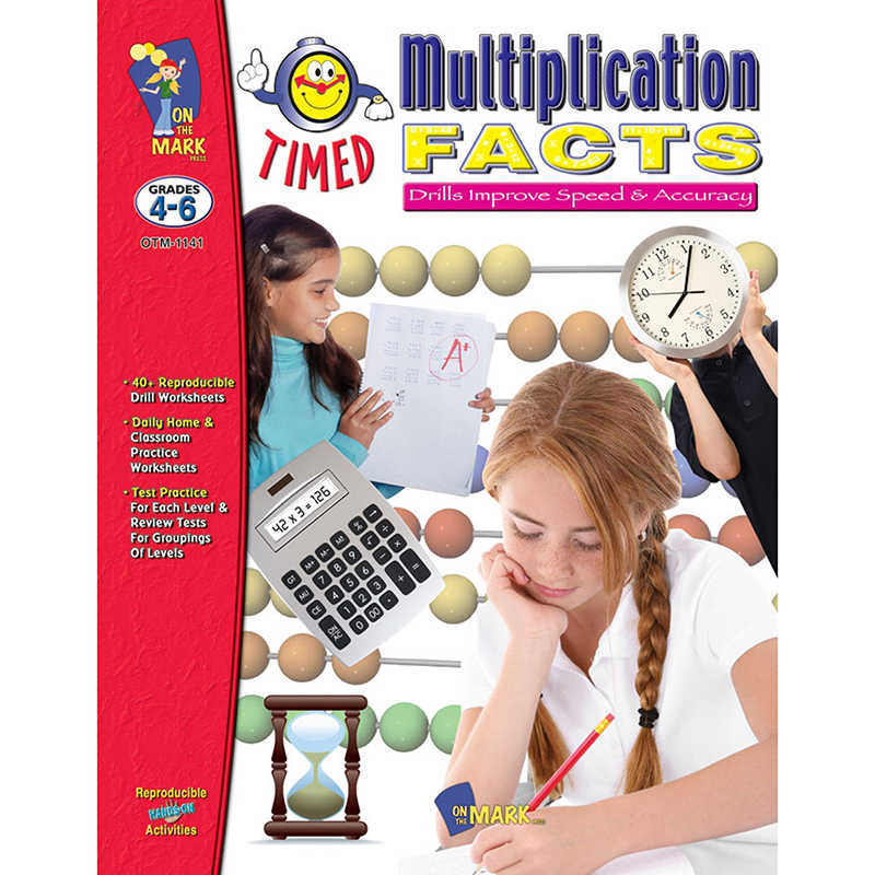 TeachersParadise - On the Mark Press Timed Multiplication Facts - OTM1141