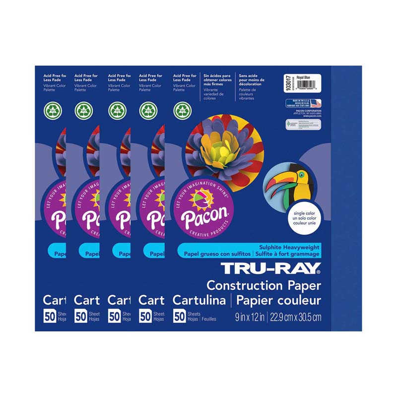 TeachersParadise - Tru-Ray® Construction Paper, Royal Blue, 9" x 12 ...