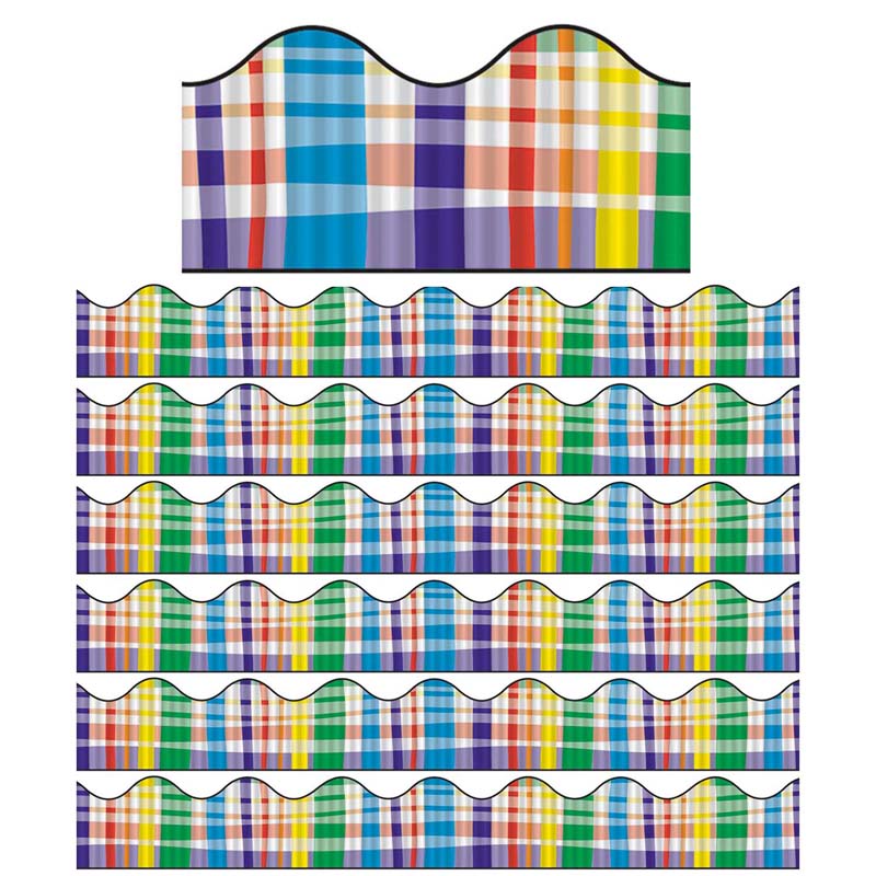 TeachersParadise - Bordette® Designs Decorative Border, Perfectly Plaid ...