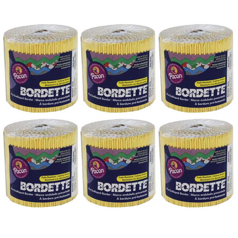 TeachersParadise - Bordette® Decorative Border, Metallic, Gold, 2-1/4 ...