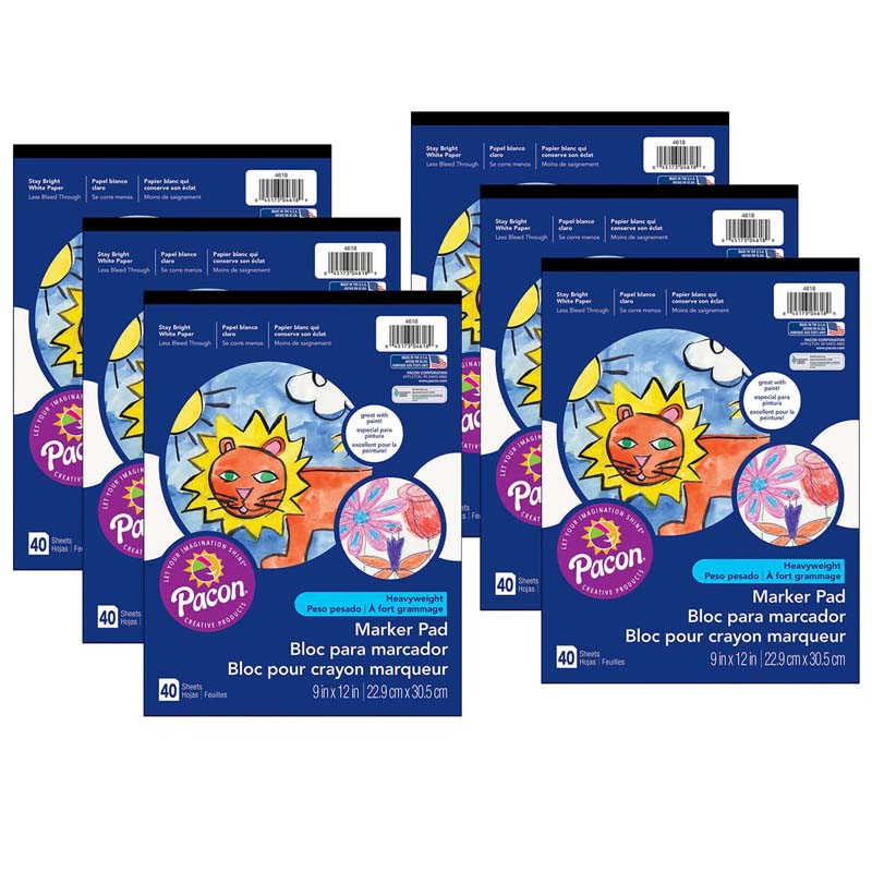 TeachersParadise - Art Street® Marker Pad, White, 9" x 12", 40 Sheets ...