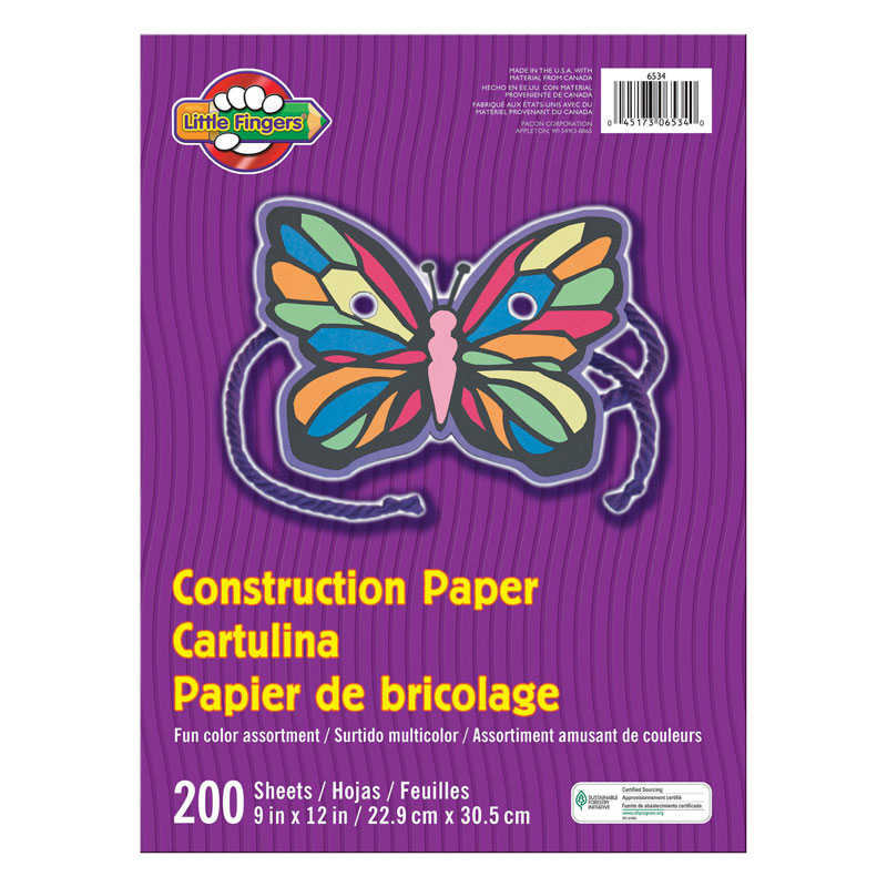 TeachersParadise Pacon Construction Paper Assorted Colors 9 X 12 teachersparadise-pacon-construction-paper-assorted-colors-9-x-12