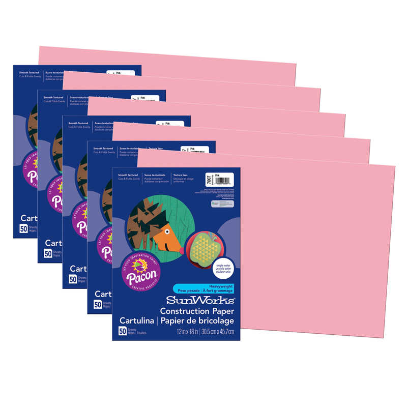 TeachersParadise - SunWorks® Construction Paper, Pink, 12" x 18", 50 ...
