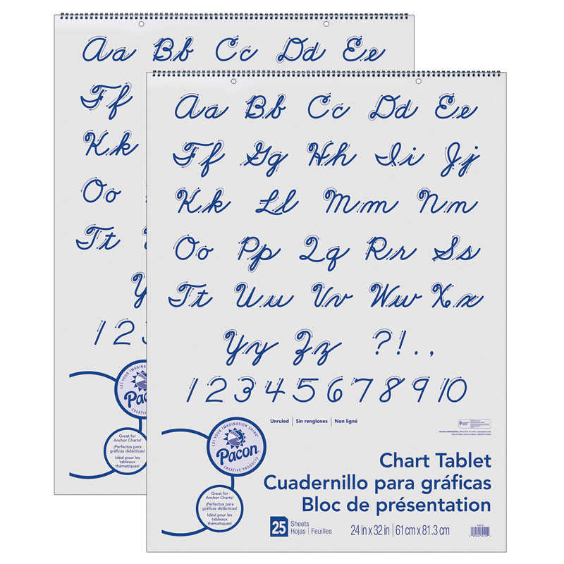 TeachersParadise - Pacon® Chart Tablet, Cursive Cover, Unruled 24" x 32 ...