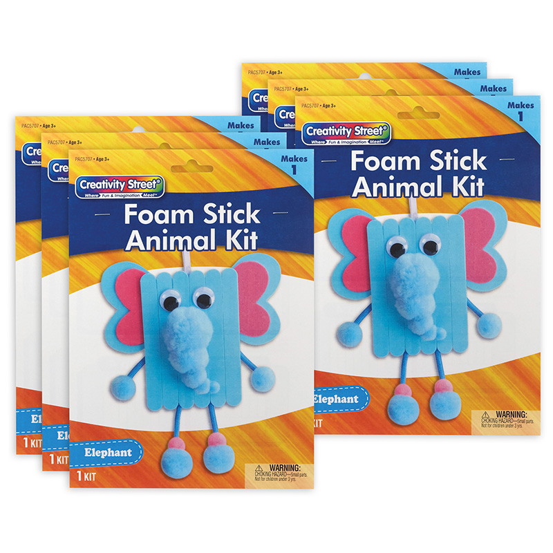 TeachersParadise - Creativity Street® Foam Stick Animal Kit, Elephant ...