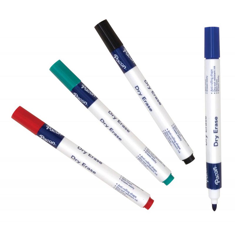 TeachersParadise - Pacon® Triangular Dry Erase Markers, 4 Assorted ...
