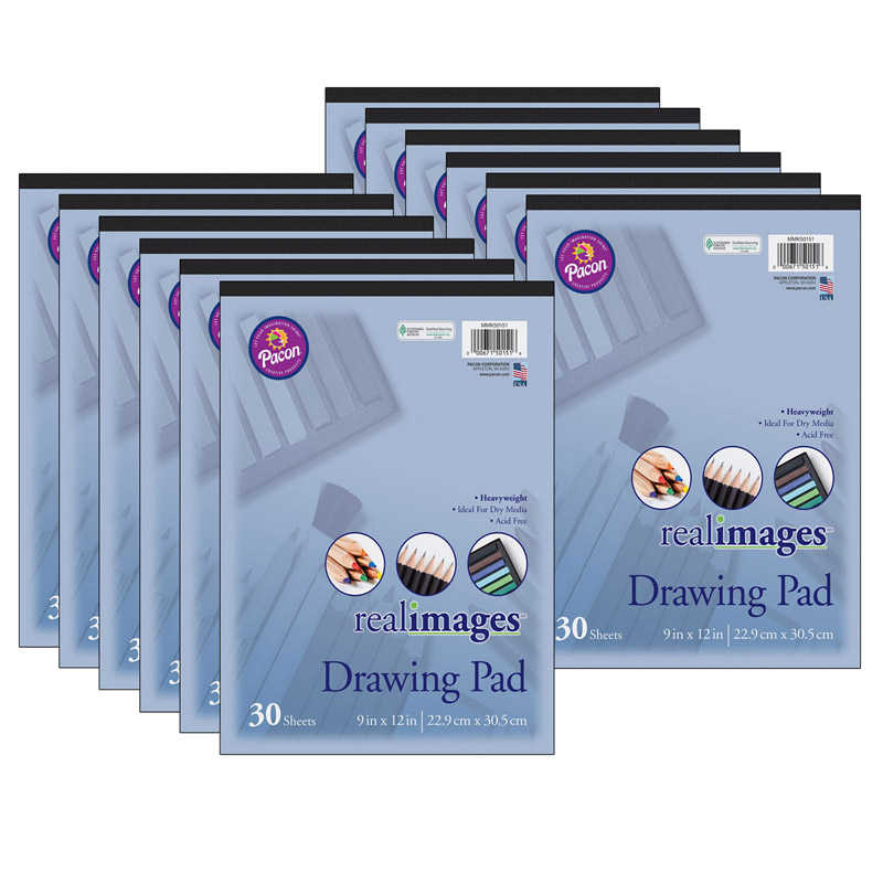 TeachersParadise - Real Images™ Drawing Pad, Heavyweight, 9" x 12", 30 ...