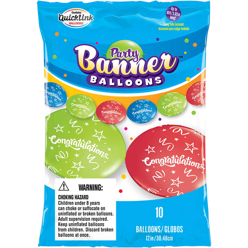 TeachersParadise - Qualatex Congratulations Party Banner Balloons ...