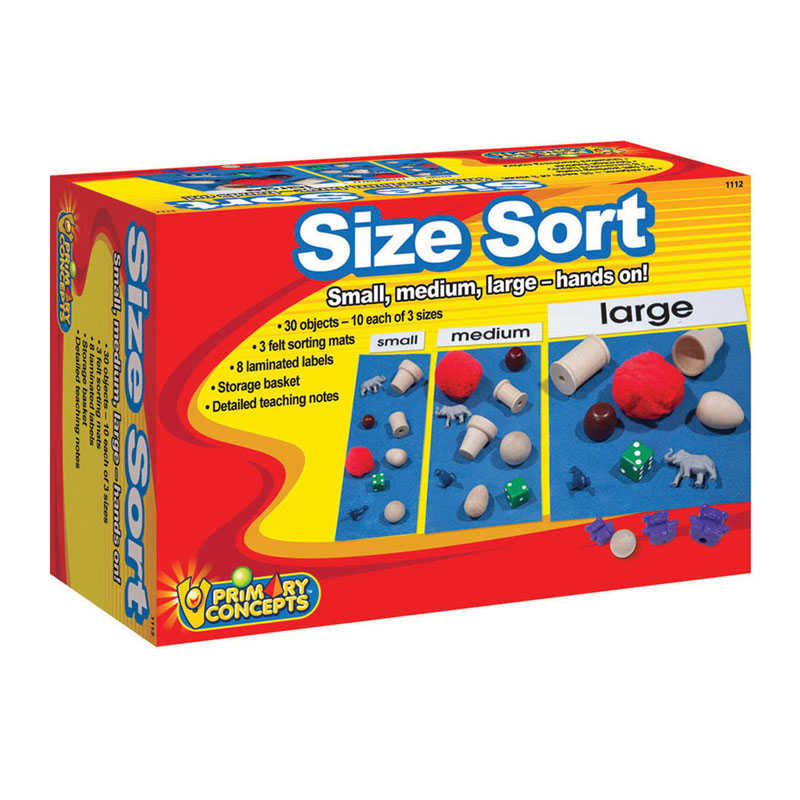 TeachersParadise - Primary Concepts™ Size Sort Object Set - PC-1112