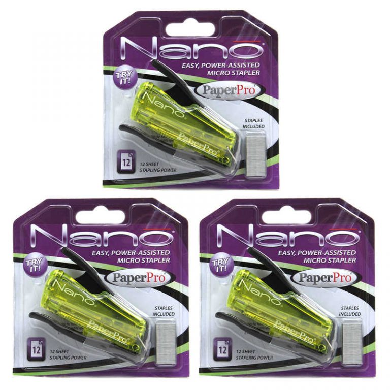 TeachersParadise - PaperPro® inJOY™ 12 Nano Stapler, Green/Black, Pack ...