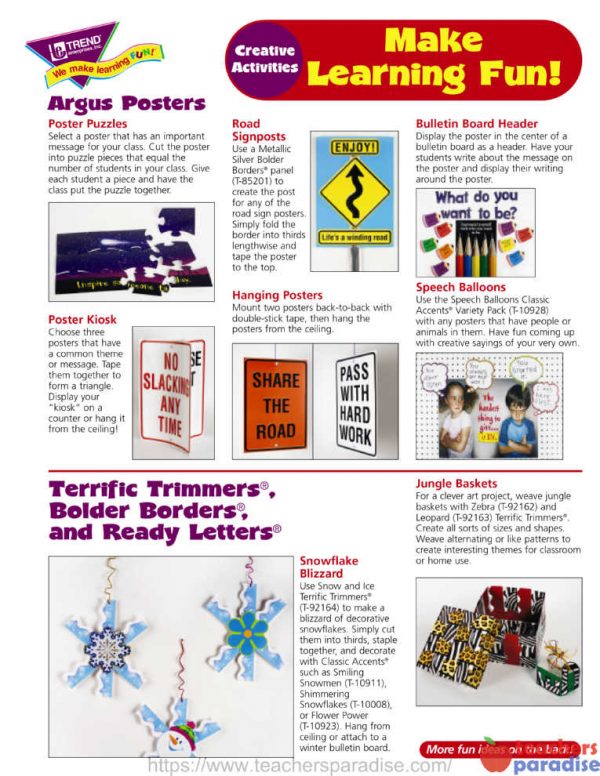 Posters Classroom Activities that Make Learning Fun! by TREND ...