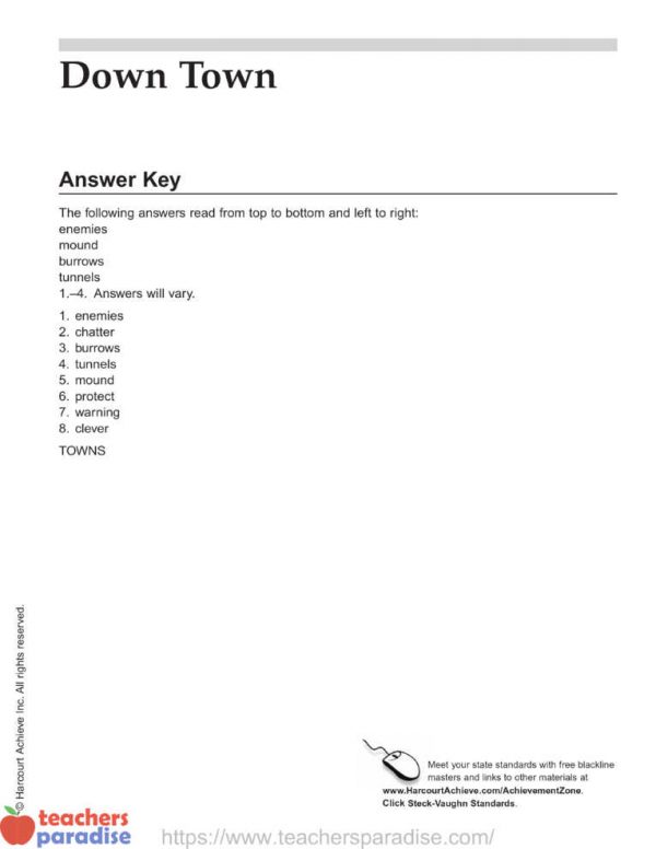 Prairie Dog Towns Activity by Harcourt Achieve Inc - TeachersParadise