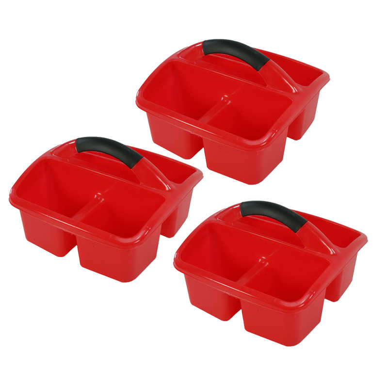 TeachersParadise - Romanoff Deluxe Small Utility Caddy, Red, Pack of 3 ...