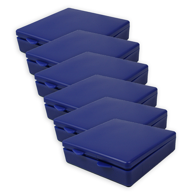 TeachersParadise - Romanoff Micro Box, Blue, Pack of 6 - ROM60404-6