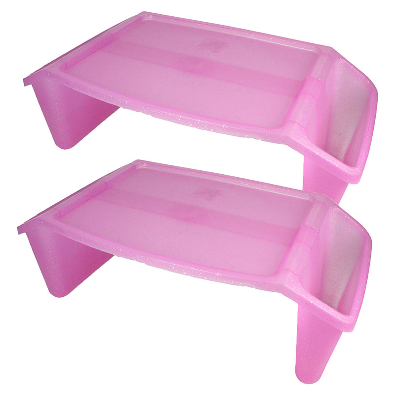 TeachersParadise - Romanoff Lap Tray, Pink Sparkle, Pack of 2 - ROM90587-2