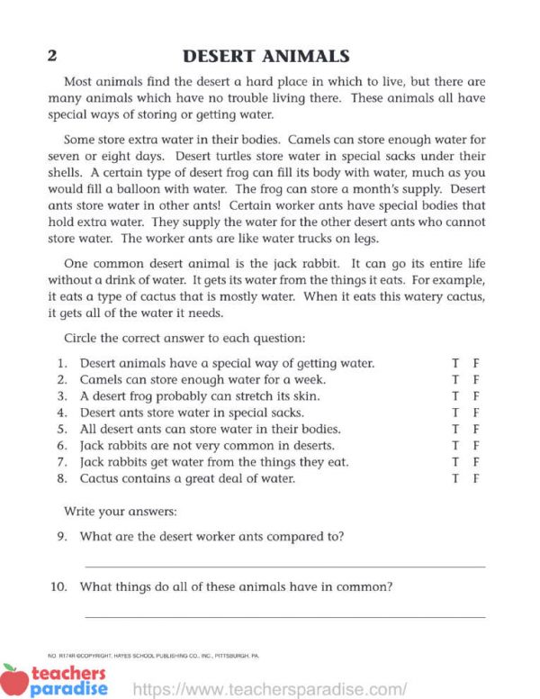 Reading Comprehension - Series Grade 4 by Hayes School Publishing - H ...