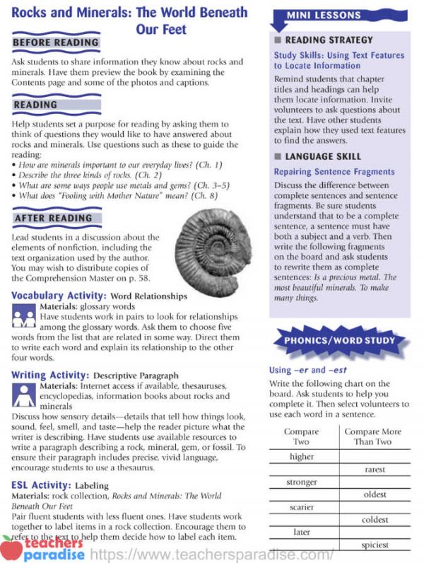 Rocks and Minerals: The World Beneath Our Feet - Pair-It Emergent ...