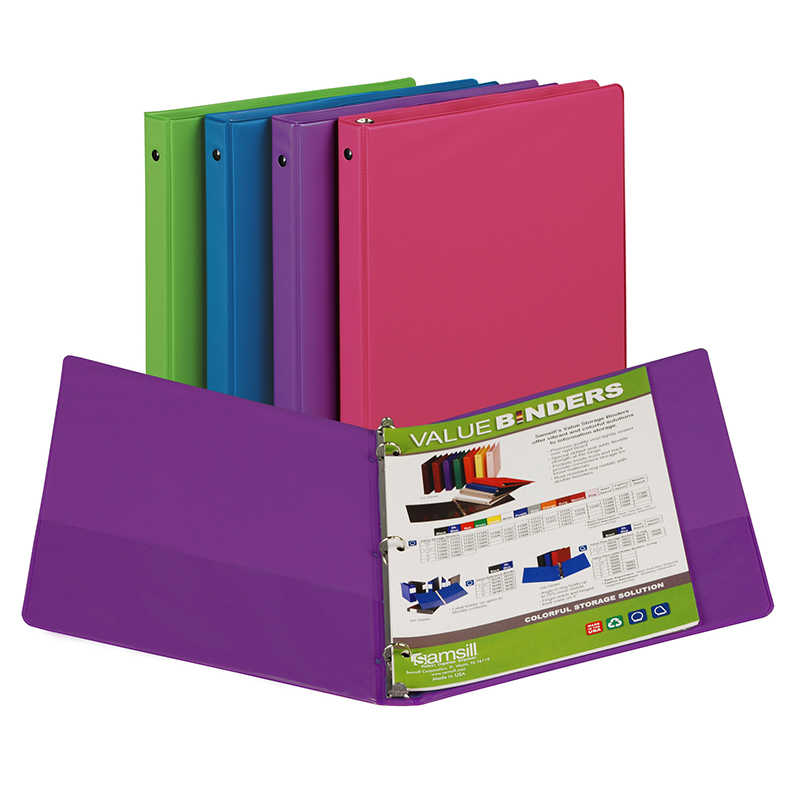 TeachersParadise - Samsill® Fashion Color Binder, 1/2" capacity - SAM11199
