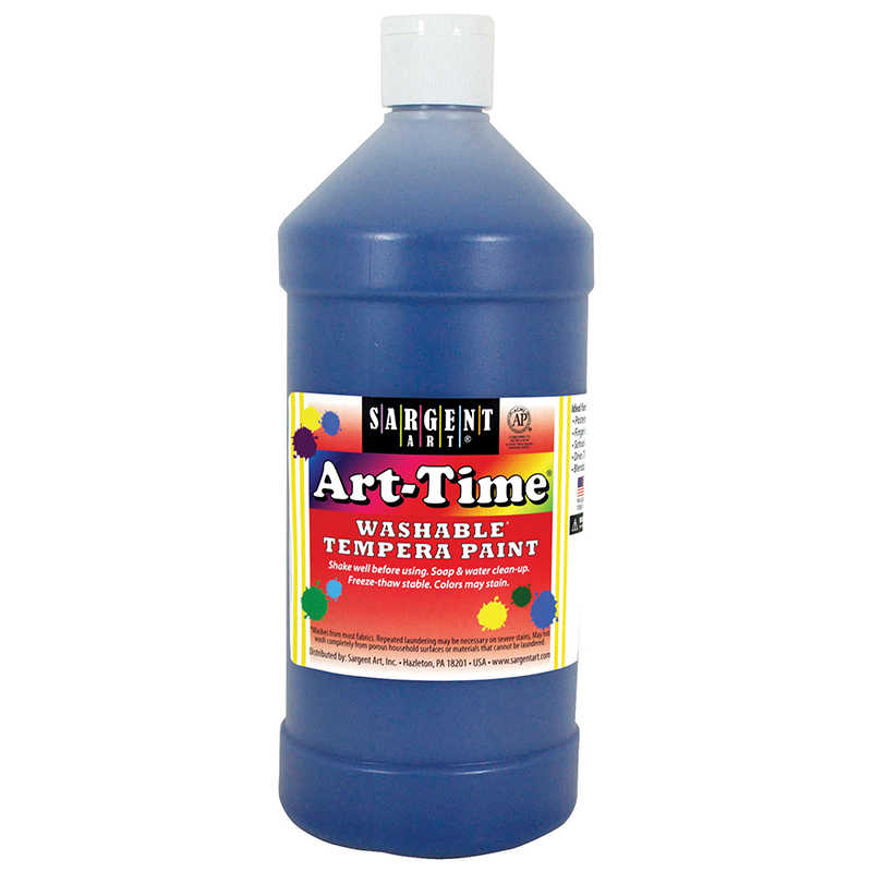 TeachersParadise - Sargent Art® Blue Art-Time Washable Paint - 32 oz ...