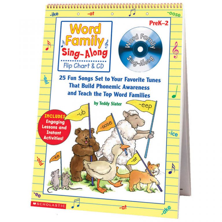 TeachersParadise - Scholastic Word Family Sing-Along Flip Chart and CD ...
