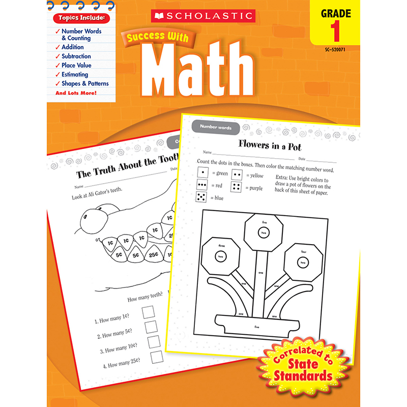 TeachersParadise - Scholastic Scholastic Success with Math: Grade 1 ...