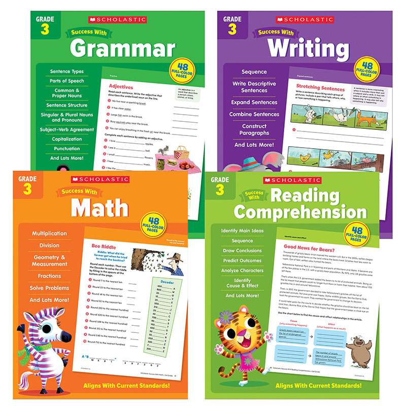 TeachersParadise - Scholastic Teacher Resources Scholastic Third Grade Success Workbooks, 4 Book ...