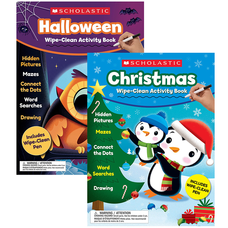 TeachersParadise - Scholastic Teacher Resources Holiday Wipe-Clean ...